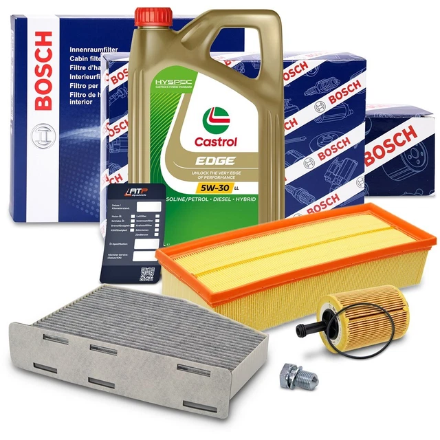 BOSCH KIT DE Révision+5L Castrol 5W-30 Ll Pour Skoda Superb 3T 1.9 2.0 ...