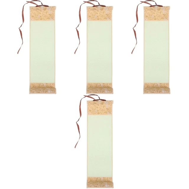 4 PCS SOLID Wood Rice Paper Scroll DIY Drawing Scrolls Art Wall £15.49 ...