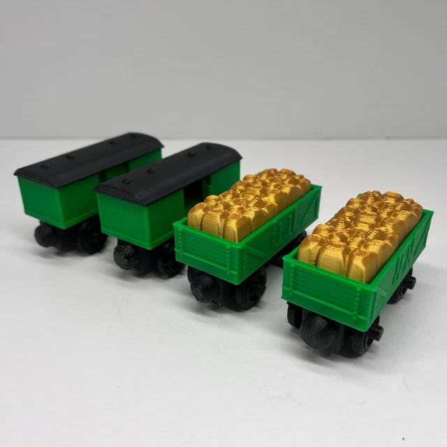 WOODEN RAILWAY COMPATIBLE Cargo & Box Car Train Custom Made Thomas ...