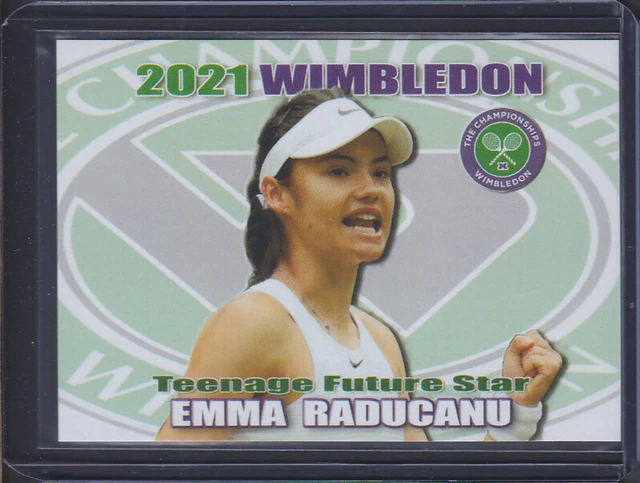 1) 2021 EMMA RADUCANU * WIMBLEDON* Tennis card *UNLIMITED edition* 1 ...