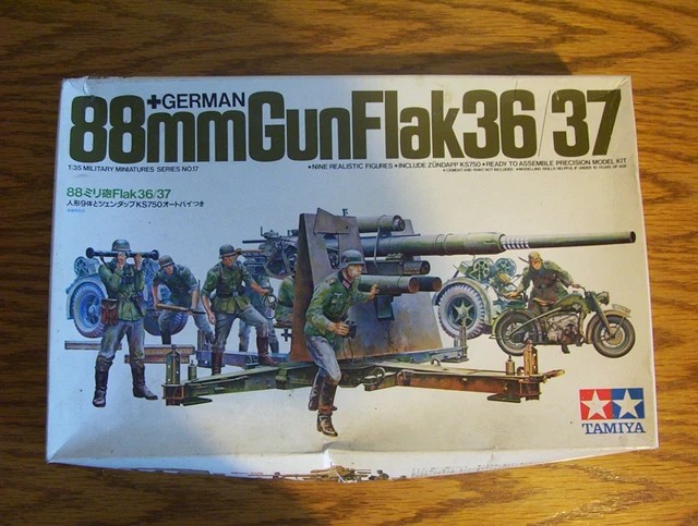 TAMIYA 1/35 SCALE German 88mm Gun Flak 36/37. model kit. [untouched] £ ...