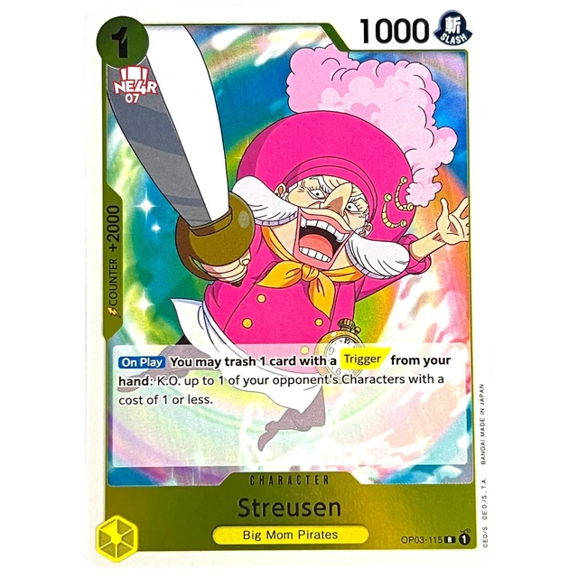 ONE PIECE CARD pillars of strength Eng Op03-119 Buzz Cut Mochi R rare ...