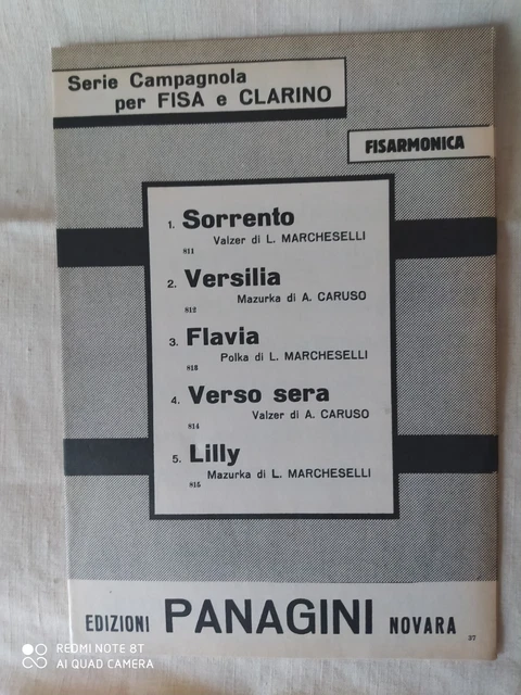 SERIE CAMPAGNOLA PER Fisa E Clarino - 5 Spartiti Aa.vv. (1963) - Ed ...