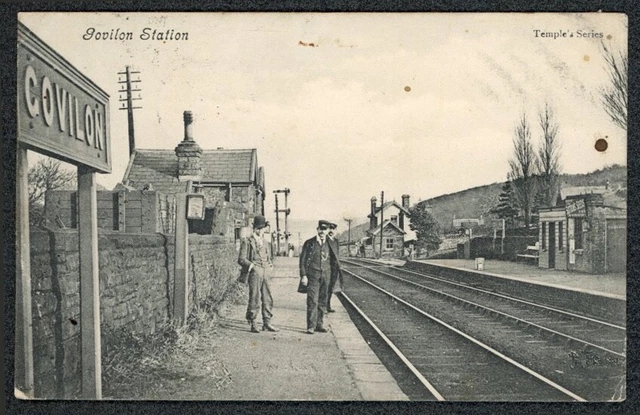 GOVILON RAILWAY STATION LNWR Abergavenny-Brynmawr Breconshire c1906 £47 ...