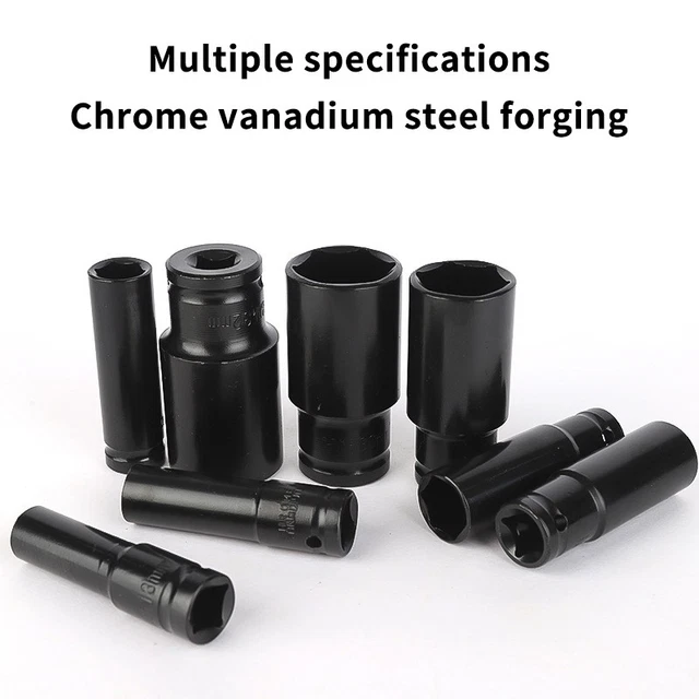 10PCS 1/2 INCH Drive Metric Impact Socket Set Deep Universal For ...