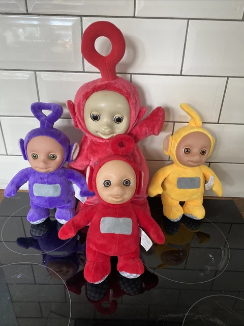 TELETUBBIES TALKING SOFT Toy Set X 3 Tinky Winky, Lala & Po Large Red ...