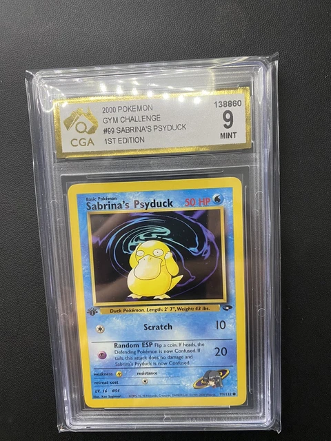 POKEMON 1ST EDITION Gym Challenge Sabrina's Psyduck CGA 9 $80.00 ...
