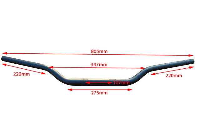 MOTORBIKE HANDLEBARS FAT Bars Streetfighter 28mm Centre Tapered to 22mm ...