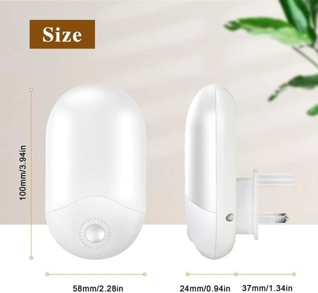 2 PACK LED Night Light, Night Lights Plug in Walls with Dusk to Dawn ...