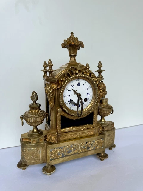 PENDULE HORLOGE BRONZE DORE. signé POPON et s.marti&co EUR 400,00 - PicClick FR