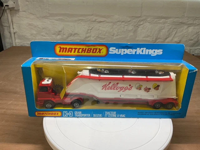 MATCHBOX SUPERKINGS K3 GRAIN TRANSPORTER KELLOGG'S livery from 1981 £15 ...