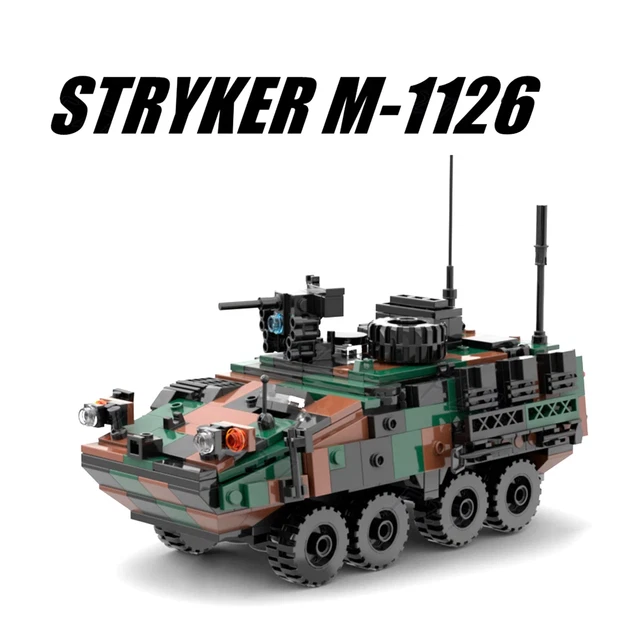 US ARMY M1126 Carrier Vehicle ICV Stryker armored tank APC car moc USA ...