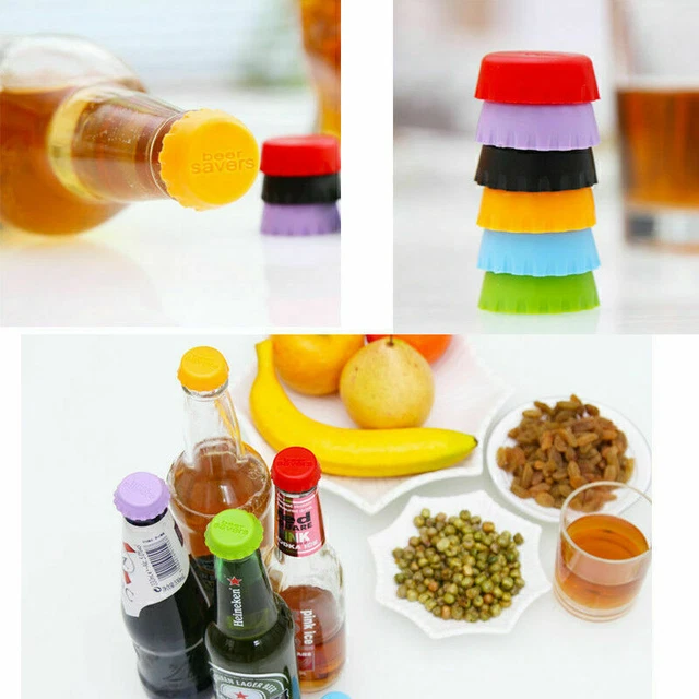 108 STÜCK SILIKON-KRONKORKEN Beer-saver Bier Kapsel Flaschenverschluss ...