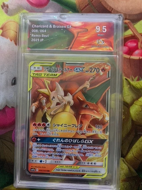 CARTE POKÉMON - Charizard & Braixen GX Tag Team - 008/064 - Dracaufeu - Japanese EUR 65,00 ...