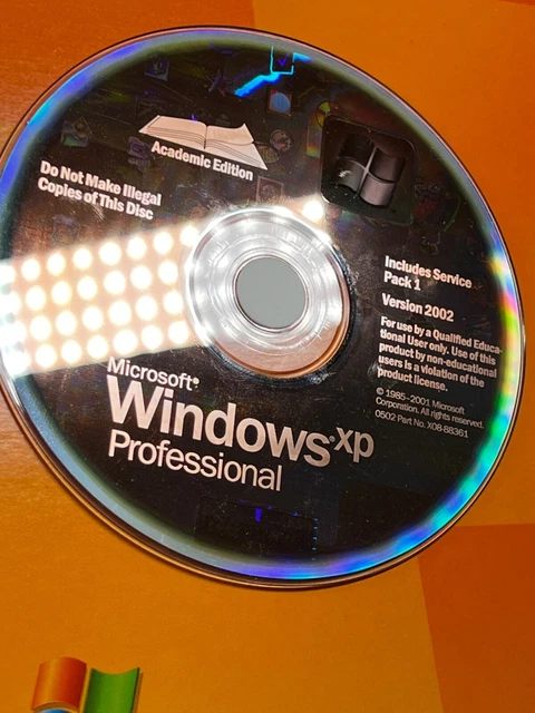 MICROSOFT WINDOWS XP Version 2002 Incl SP1 XP Pro Academic & Service ...