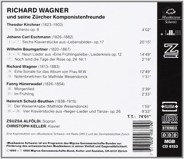 KIRCHNER RICHARD WAGNER und seine Zürcher Komponistenfreunde (CD) EUR ...