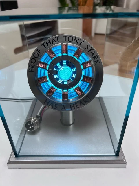 IRON MAN TONY Arc Reactor MK1 MK2 Display Box Figure Model Toy LED ...