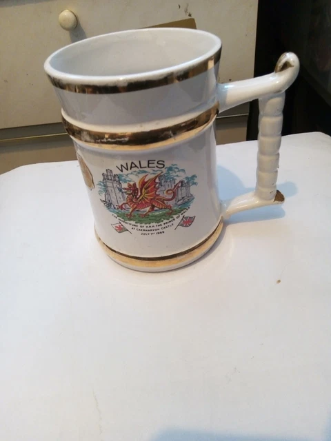 PRINCE WILLIAM WARE Ceramic Tankard- Investiture Of The Prince Of Wales ...