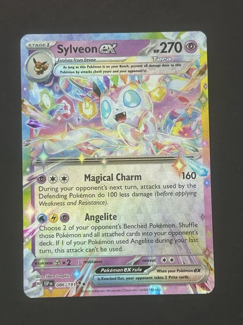 SYLVEON EX 2024 Pokemon Surging Sparks 086/191 Double Rare Holo £0.80 ...