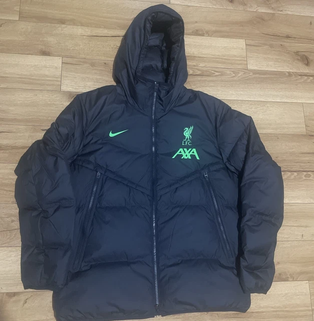 NIKE LIVERPOOL 22/23 Storm Fit Puffer Jacket Mens Size Large Black ...