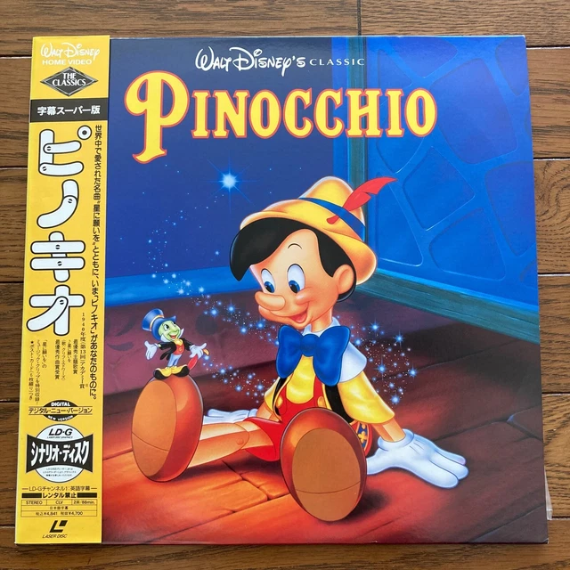WALT DISNEY'S PINOCCHIO Japan Anime Laserdisc PILA-1301 LD Obi ENG ...