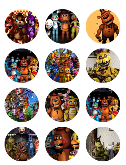 FIVE NIGHTS AT FREDDYS Cupcake Toppers Edible Wafer Paper Cake ...