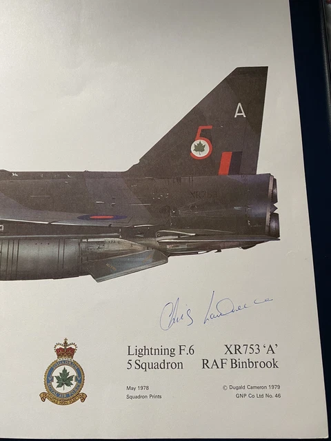 SQUADRON PRINTS RAF 5 Squadron Lightning FMk 6 RAF Binbrook. Early ...