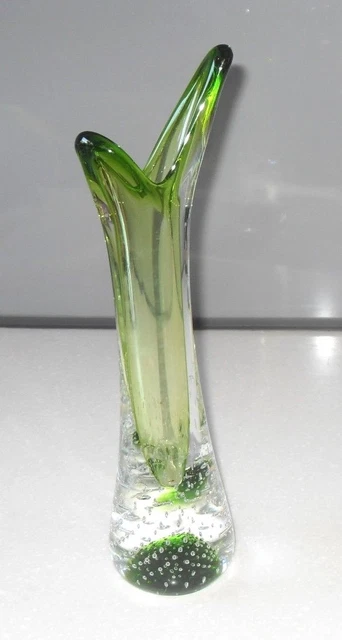 LARGE 12.5& VINTAGE 1960s THOMAS WEBB FLAIR RANGE ART GLASS VASE DAVID ...