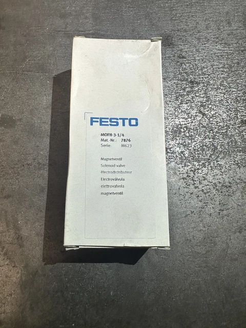 FESTO SOLENOID VALVE MOFH-3-1/4 IDENT 7876 New In Box £49.00 - PicClick UK