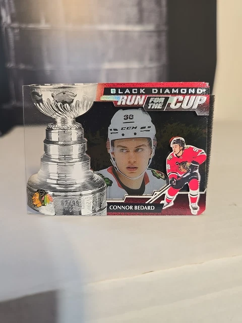2024-25 UPPER DECK Black Diamond Run for The Cup 62/100 CONNOR BEDARD ...