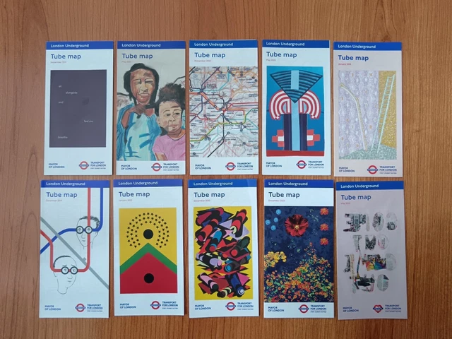 HUGE LONDON UNDERGROUND Pocket Tube Map collection - TFL Transport ...