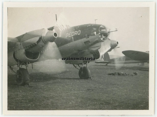 ORIG. FOTO LEGION Condor Flugzeug Heinkel He 111 Bomber "PEDRO 1 ...