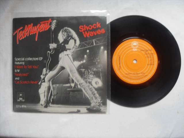 TED NUGENT SHOCK WAVE E.P. (33 rpm) EPIC RECORDS UK 7" VINYL SINGLE in ...
