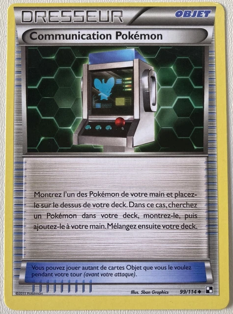 CARTE POKÉMON MISSCUT Communication Pokémon 99/114 Noir & Blanc De Base ...