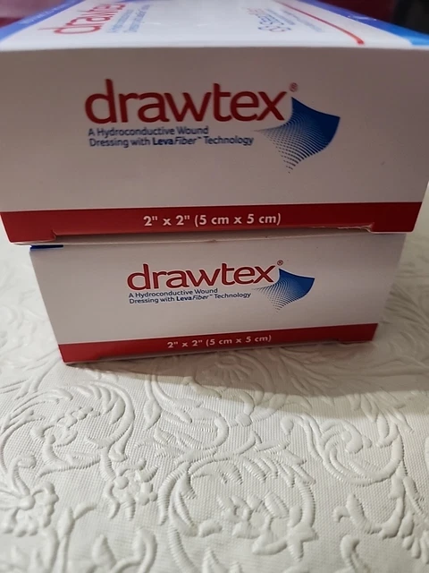 DRAWTEX STERILE HYDROCONDUCTIVE Wound Dressing Square 2 x 2" 00300 2 ...