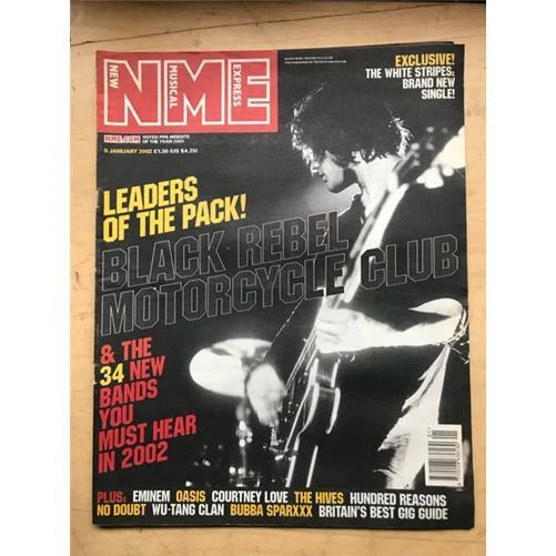 BLACK REBEL MOTORCYCLE Club Nme Magazine January 5 2002 Brmc Cover With ...