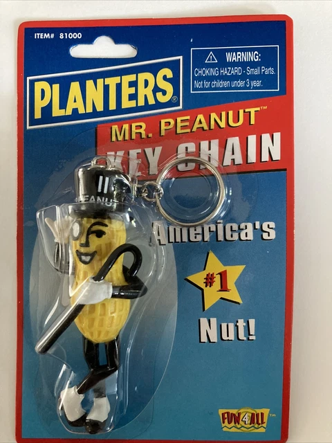 PLANTERS PEANUTS MR Peanut Figural Character Key Chain NOS New 1990s ...