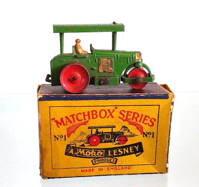 MATCHBOX LESNEY MOKO No 1 Road Roller in Original Script Box $38.56 ...