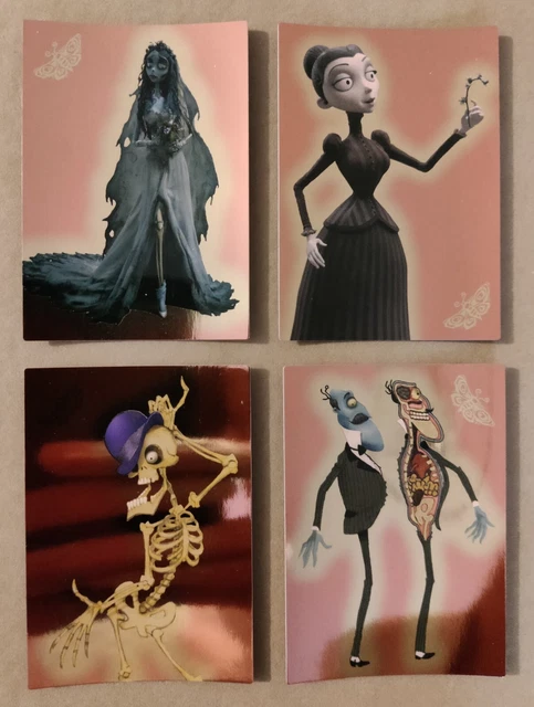 ENSKY / ARTBOX Tim Burtons Corpse Bride Odd Cards x 12 Gold Foil Issued ...