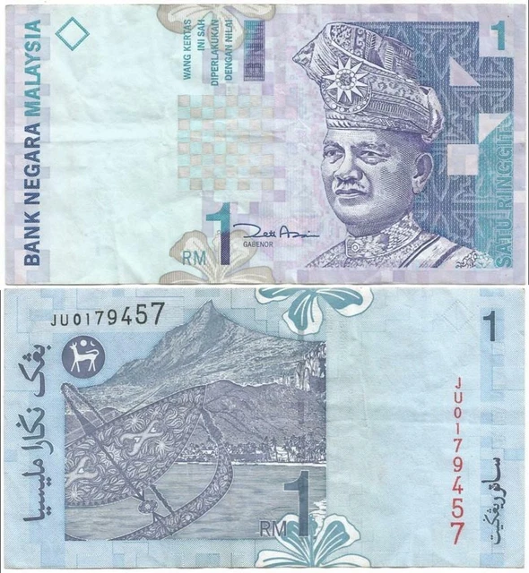1998- MALAYSIA SATU or ONE RINGGIT "Crispy" BANKNOTE Shows TUNKU Abdul ...