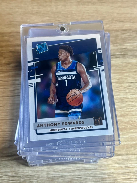 2020-21 DONRUSS ANTHONY Edwards Rookie Bronzo RC #201 lupi di legno EUR ...