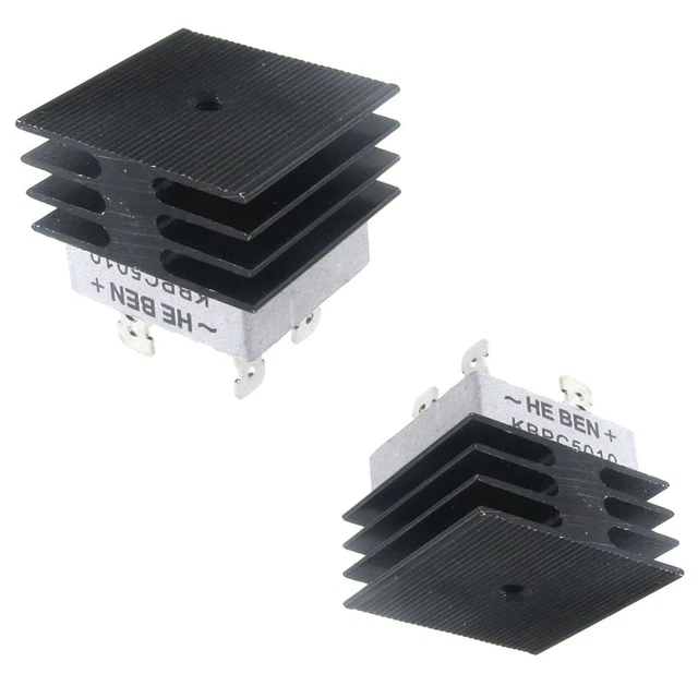 PLASTIC METAL 50A 1000V Metal Case Bridge Rectifier with Heatsink ATF £ ...