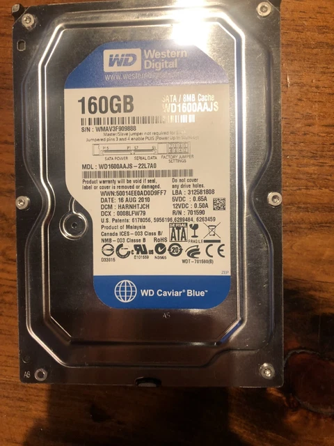 WD1600BEVS-26VAT0 HD 160GB 5400RPM SATA Laptop drive $26.00 - PicClick CA