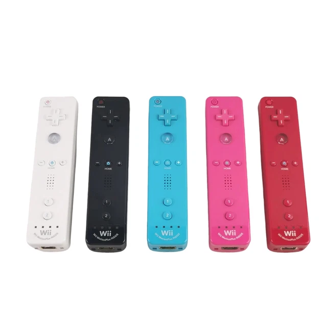 OFFICIAL NINTENDO WII Remote Motion Plus Inside Black White Blue Pink ...