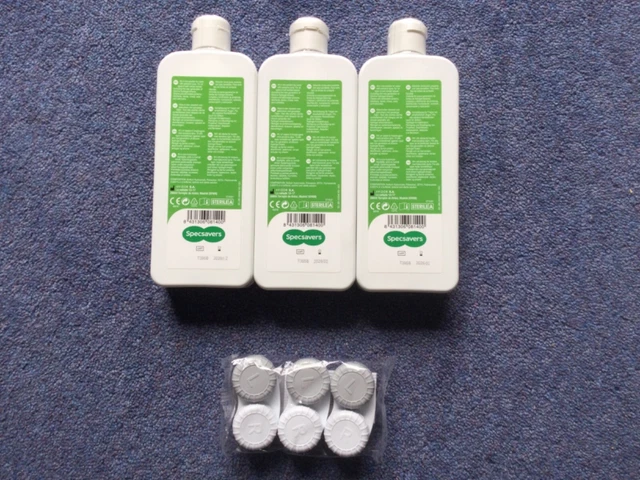 TRIPLE PACK SPECSAVERS Easy Vision unipurpose contact lens solution ...