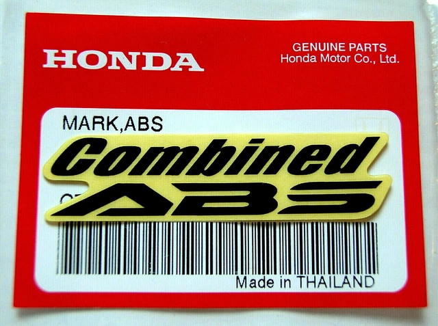 2 X ORIGINAL Honda COMBINED ABS Aufkleber-SCHWARZ-Schriftzug-Sticker ...