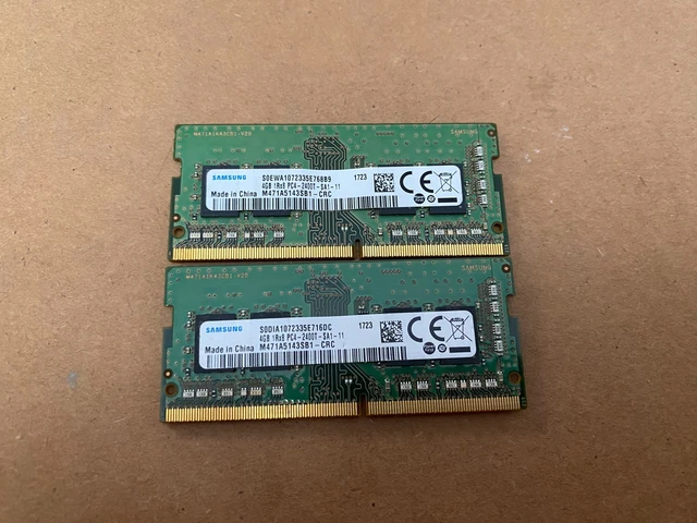 2X M471A5143SB1-CRC MÉMOIRE D'ORDINATEUR PORTABLE SAMSUNG 4 Go 1Rx8 pc4 ...