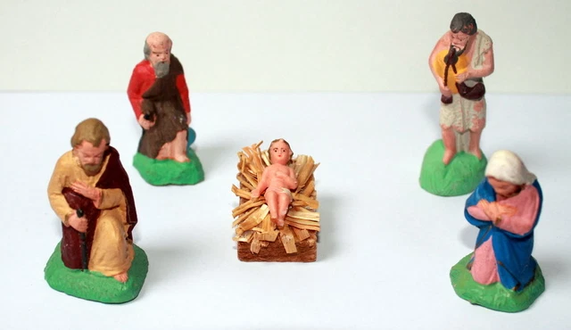 LOT DE 5 Anciens Santons De Crèche De Noel – Années 60 EUR 16,50 ...