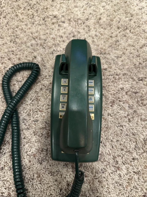 VINTAGE AT&T CS2554BMPH Green Push Button Wall Hanging Telephone Retro ...