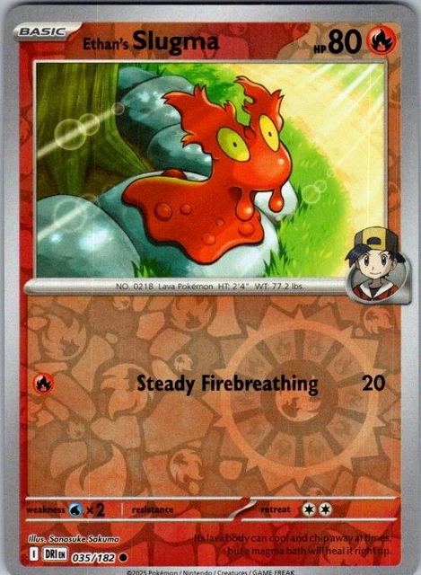 POKEMON | SV10: Destined Rivals | Ethan's Slugma | 035/182 | Reverse ...
